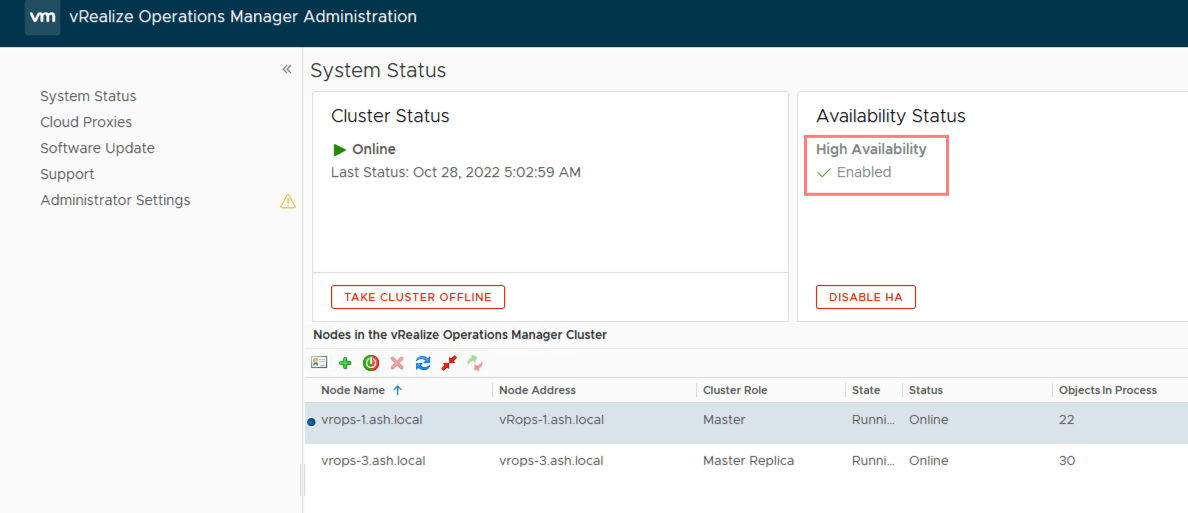 Part 5 - Configure vRops HA