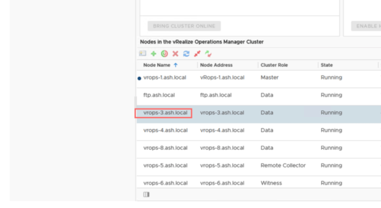 Part 9 – Disable vRops HA
